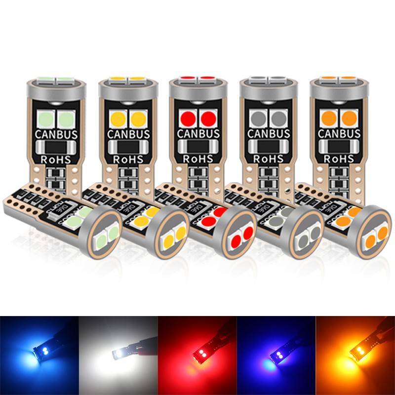 LED T10 6SMD 3030 W5W Light Headlight Signal Bulb Lampu Car Axia Myvi ...