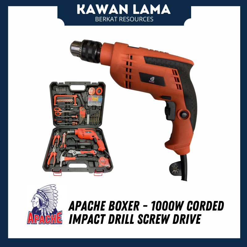 Apache Boxer Set/1000W/Corded Impact Drill Screw Driver - Super High ...