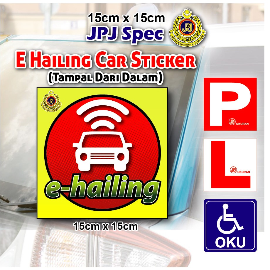 READY STOCK E-hailing Car Sticker/E hailing/Sticker E-hailing/Sticker ...