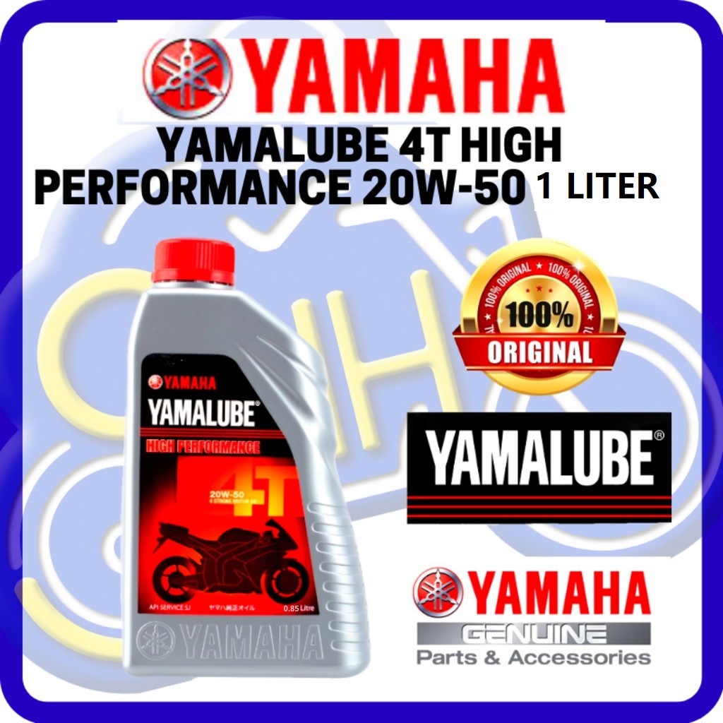 YAMALUBE 4T 20W-50 20W 50 HIGH PERFORMANCE MINYAK HITAM 4T MOTORCYCLE 1 ...