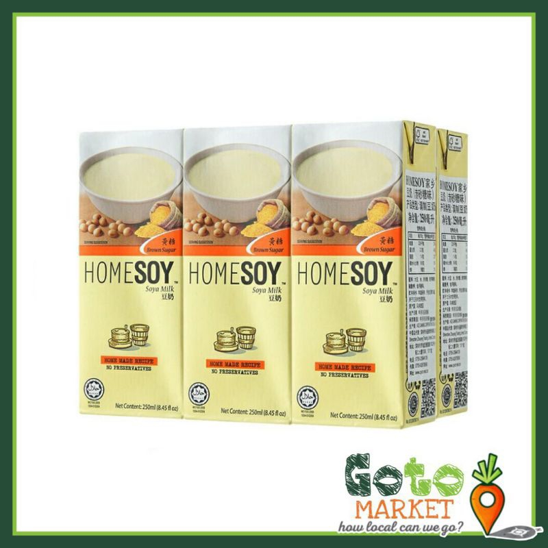 HOMESOY Soya Milk Brown Sugar 6x250ml | Shopee Malaysia