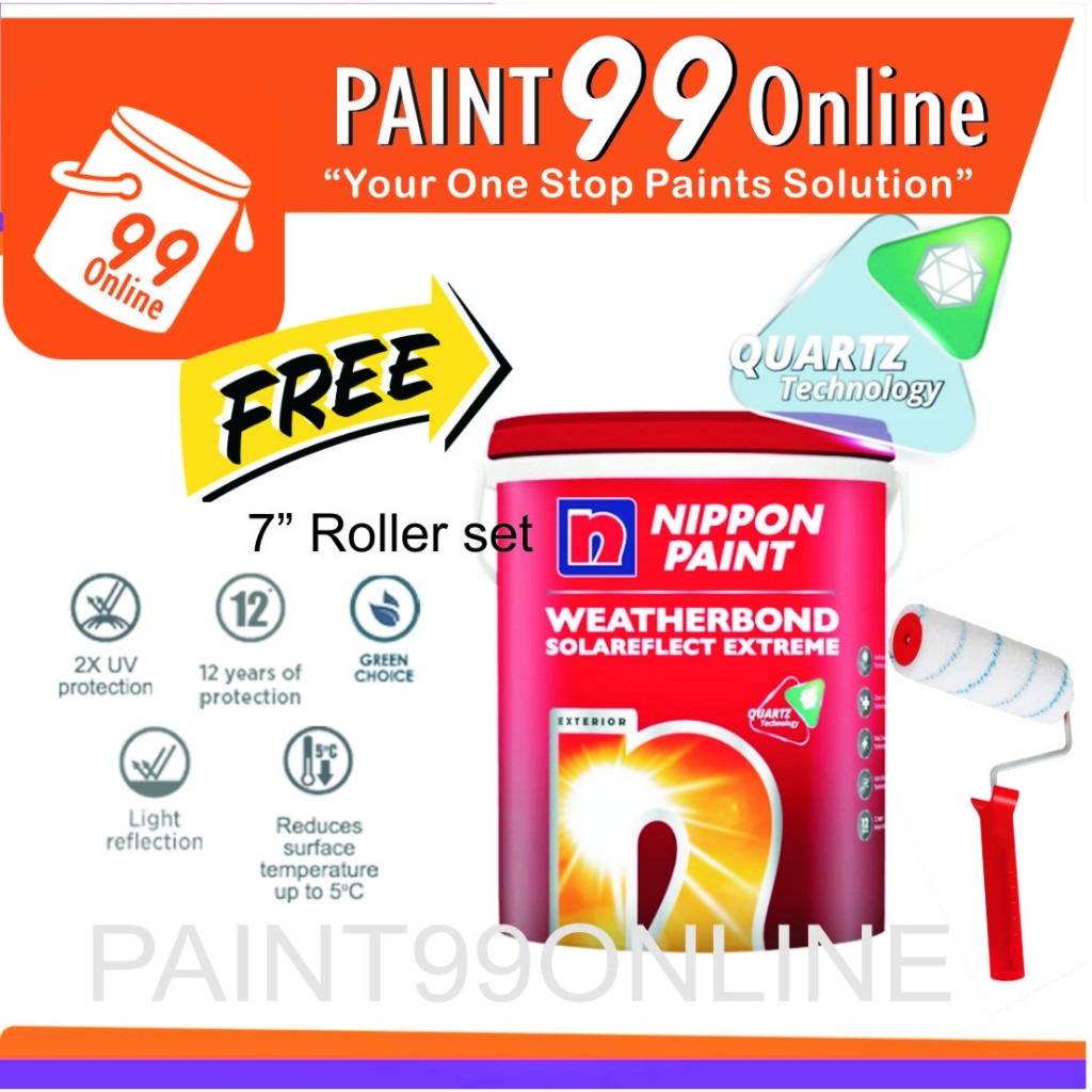 15L Nippon Paint Weatherbond Solareflect Extreme with Quartz Technology ...