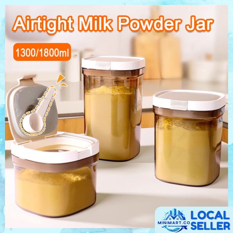 FREE SCOOP!! Airtight Container Milk Powder Jar Storage Reusable Food ...