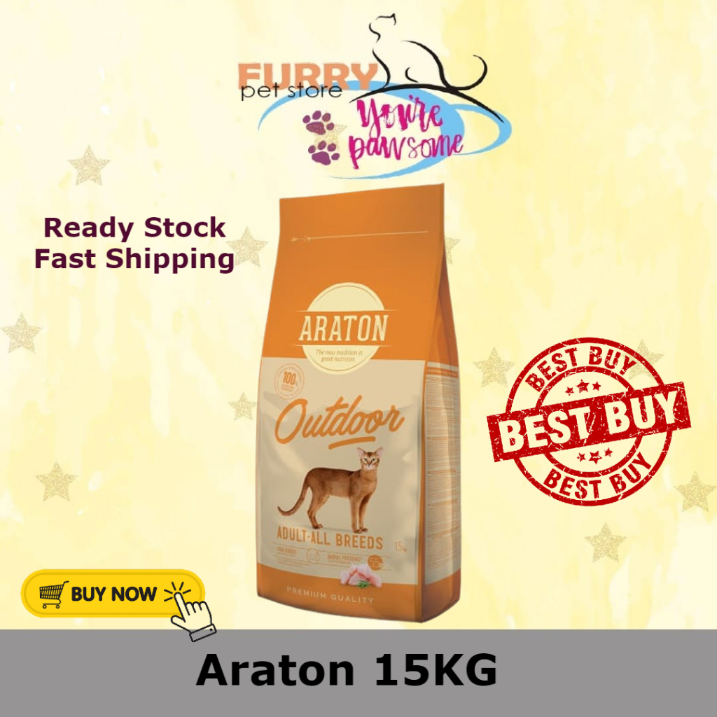 15KG ARATON Adult Cat Food Outdoor (Chicken & Turkey) | Shopee Malaysia