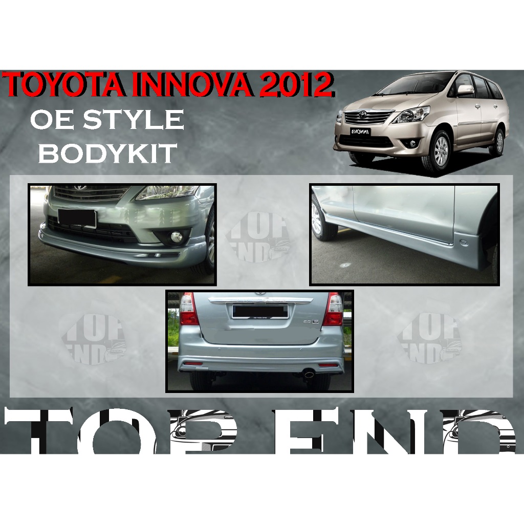 TOYOTA INNOVA 2012 OE LOOK BODYKIT (OE) BUMPER SKIRT LIP FOR INNOVA ...