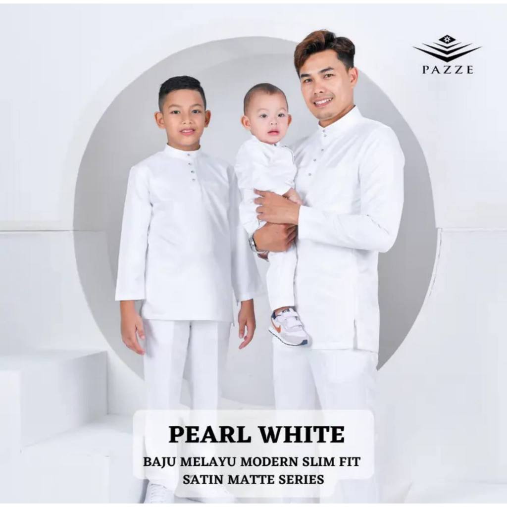 [Set Sedondon] SET SEDONDON BAJU MELAYU MODERN SLIM FIT SATIN- PEARL ...