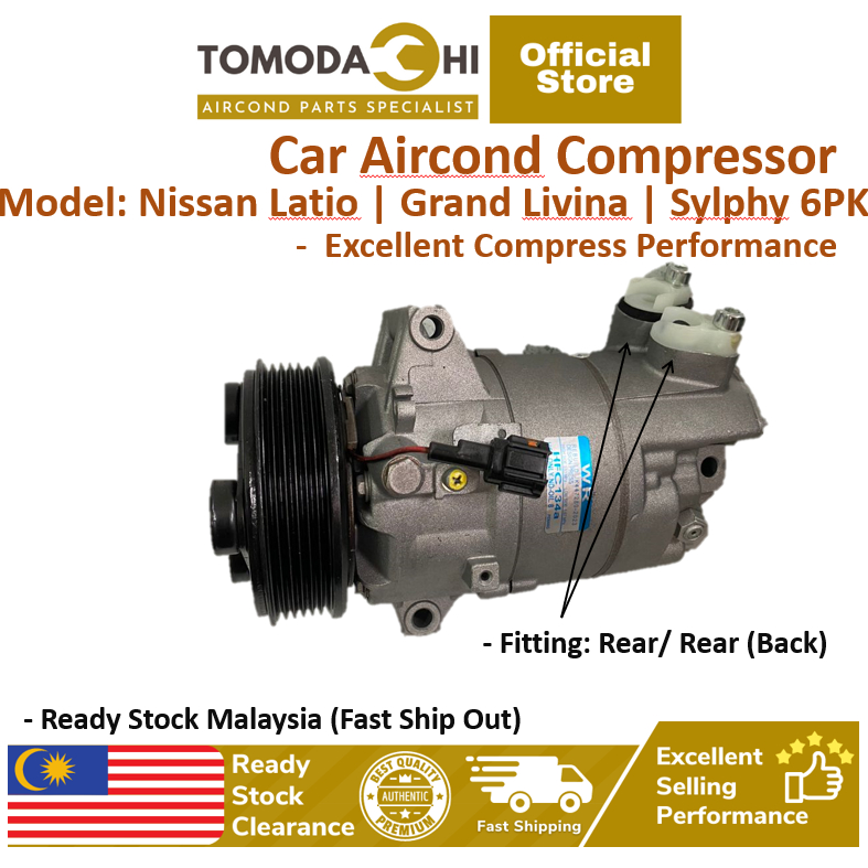 TOMODACHI Car Aircond Parts Compressor Nissan Latio Grand Livina Sylphy ...