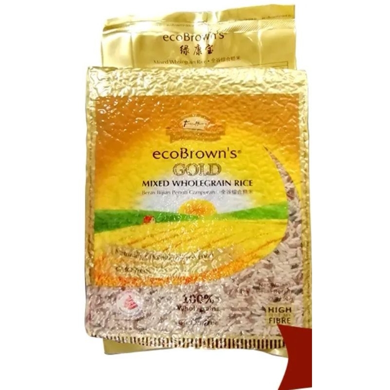 ecoBrown's GOLD Wholegrain/unpolished Rice [2kg] | Shopee Malaysia
