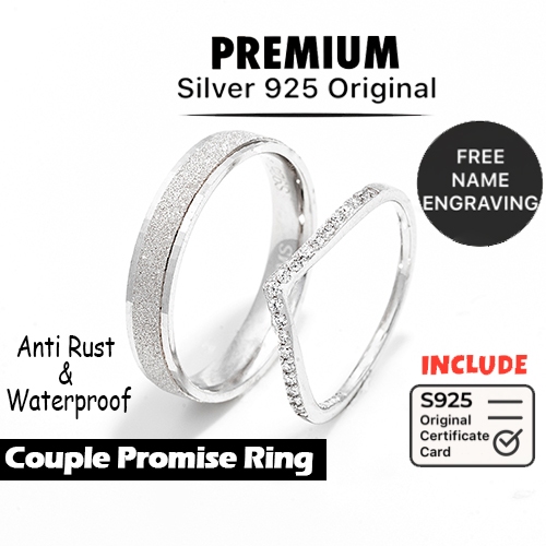 THE MATCHES STORE Couple Set 47 ( Men Ring v5 + Minimalist) silver 925 ...