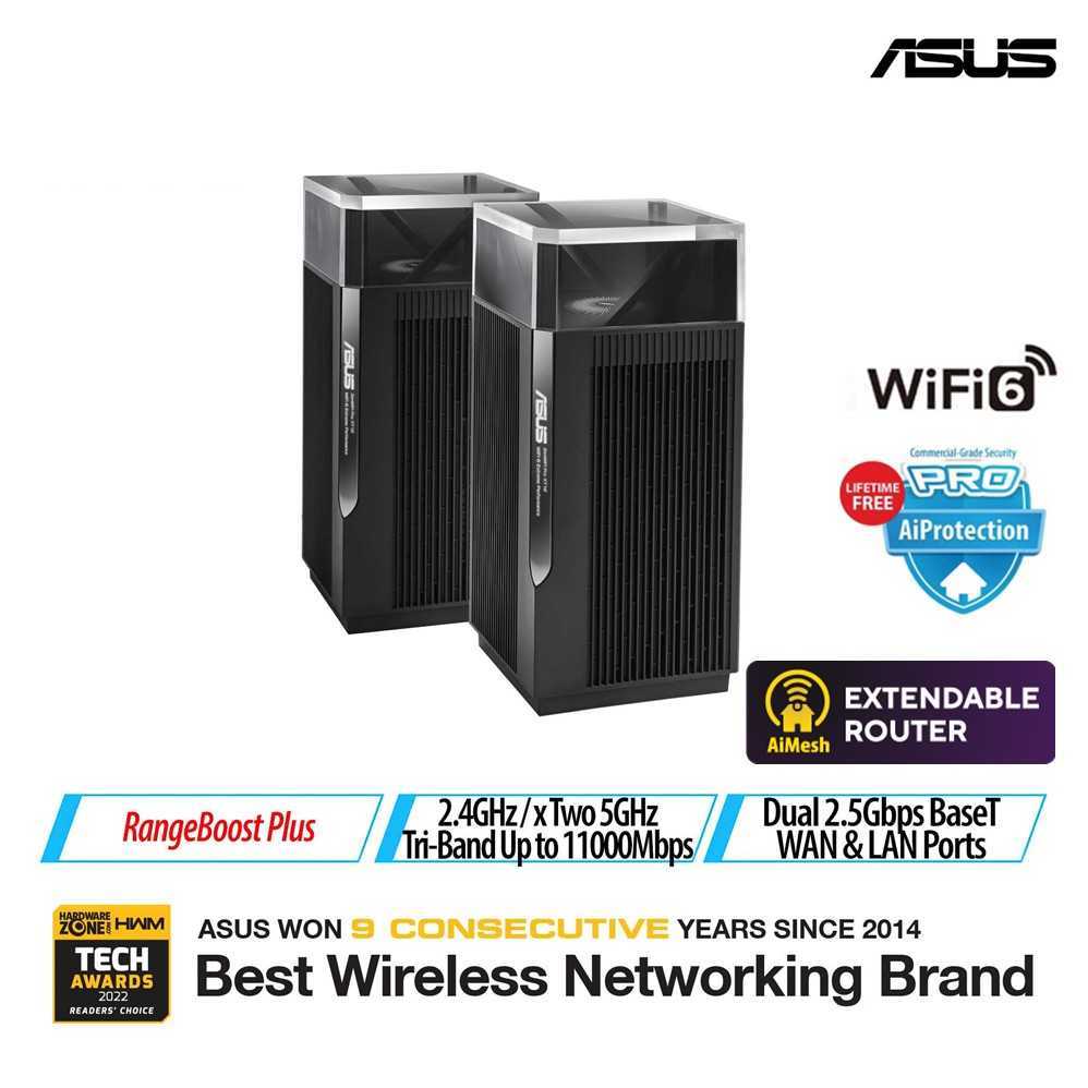 ASUS ZenWiFi Pro XT12 WiFi 6 AX11000 Mesh WiFi System Whole Home WiFi ...
