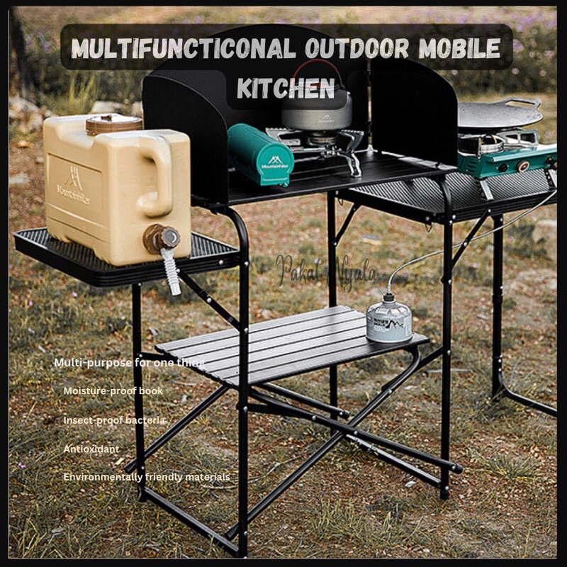 Mountainhiker Outdoor Camping Mobile Kitchen Table Portable Folding ...