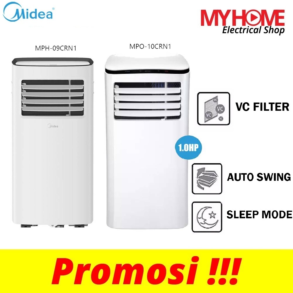 Midea Portable Air Conditioner (1HP) MPH-09CRN1 MPO-10CRN1 | Shopee ...