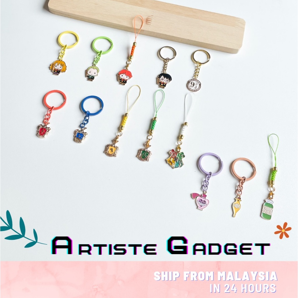 【READY STOCK】🔗 Keychain Metal Harry Potter Wizard Magic Hogwarts DIY ...