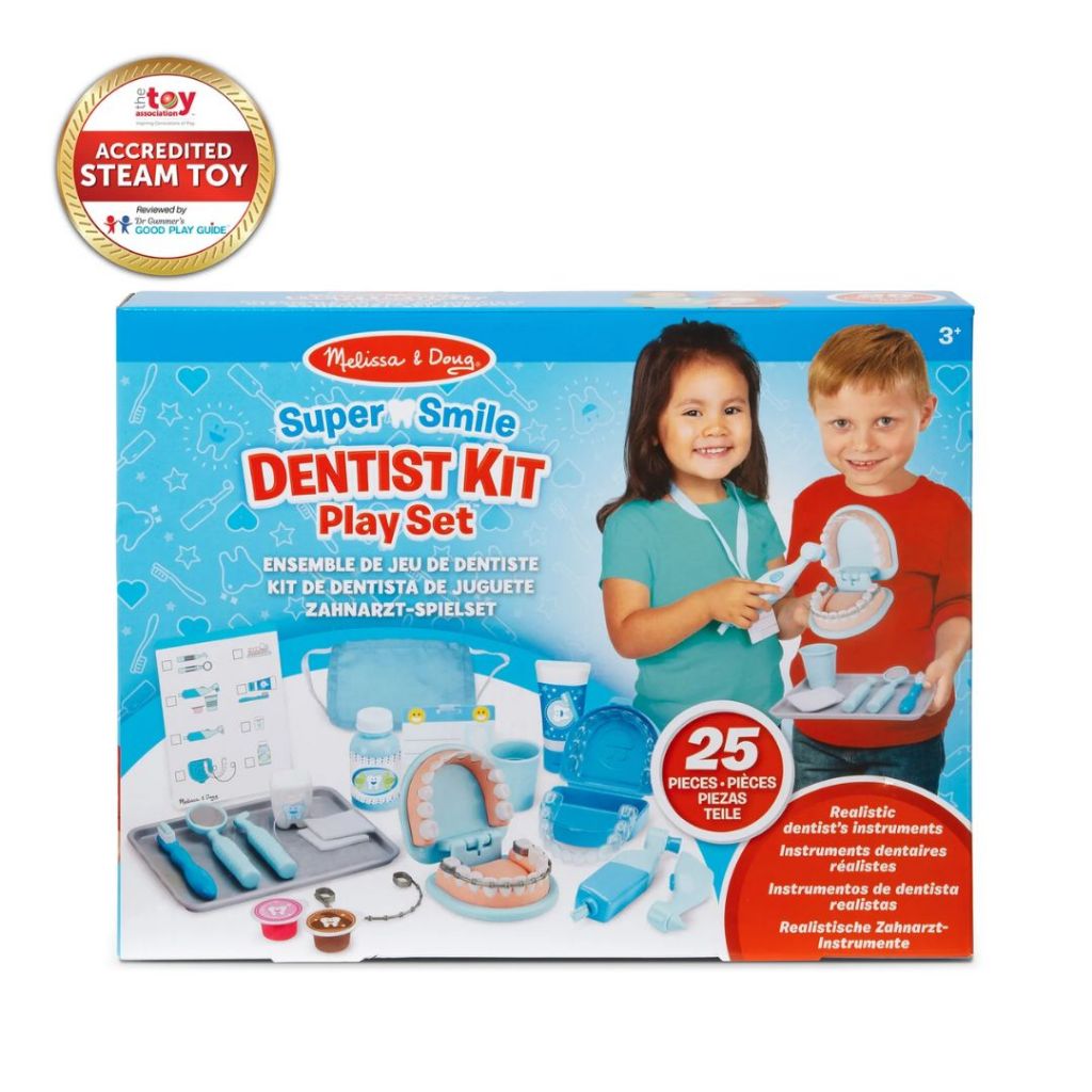 Melissa & Doug Super Smile Dentist Kit Play Set (25 pcs) | Shopee Malaysia