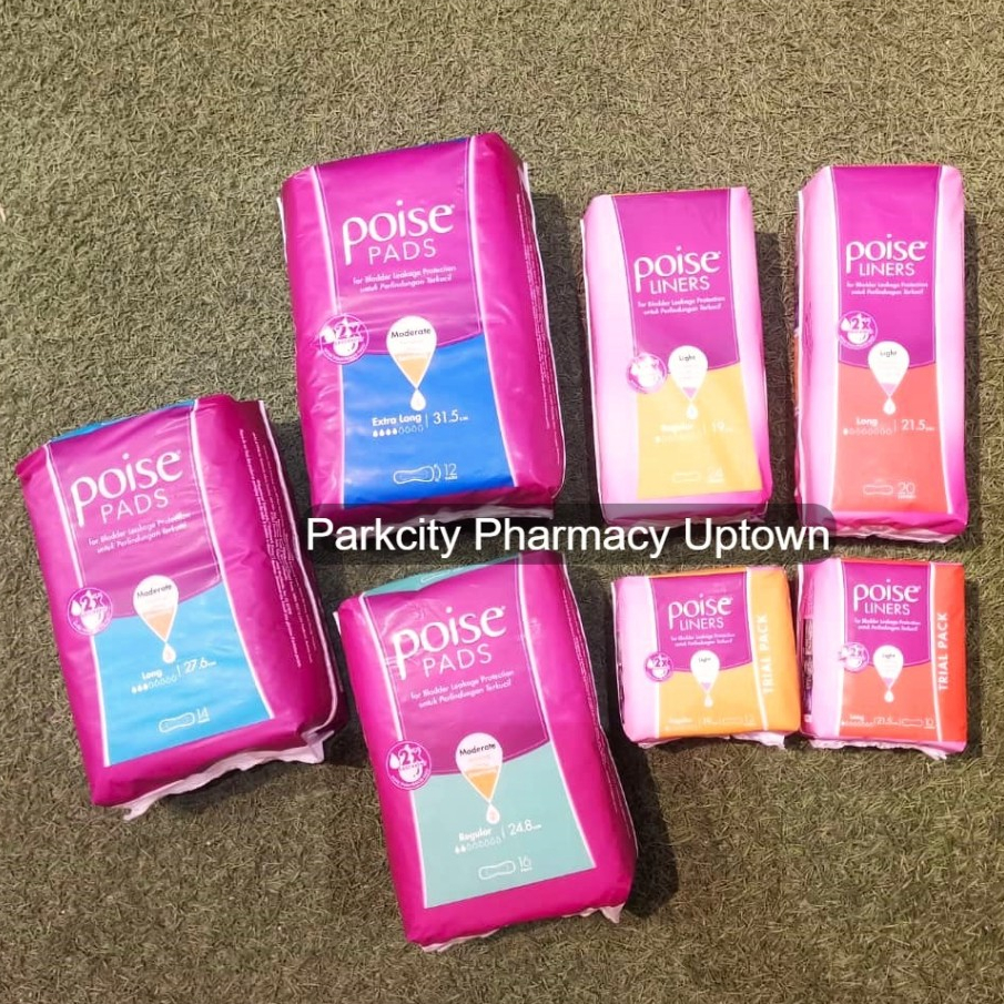 Poise Pads Liners ( 19cm / 21.5cm )/ Moderate ( 24.8cm / 27.6cm ...