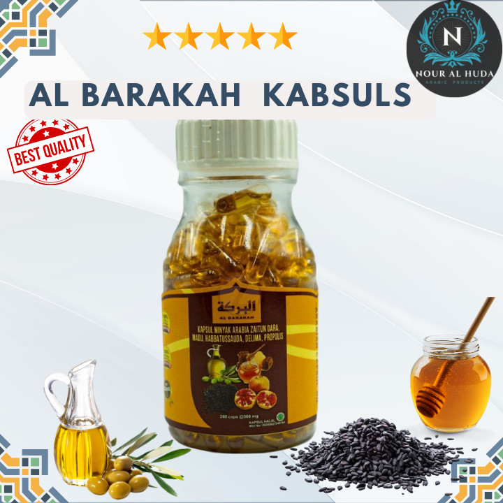 Al Barakah 5 In 1 Kpsul Minyak Arabian Zaitun Dara, Madu, Habbatussauda ...