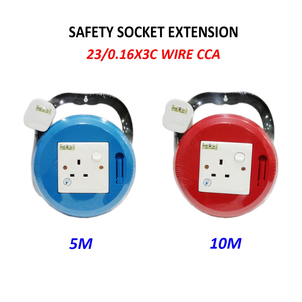 Safety Socket Extension/ Round Wire Box Trailing Socket Cable Reel ...