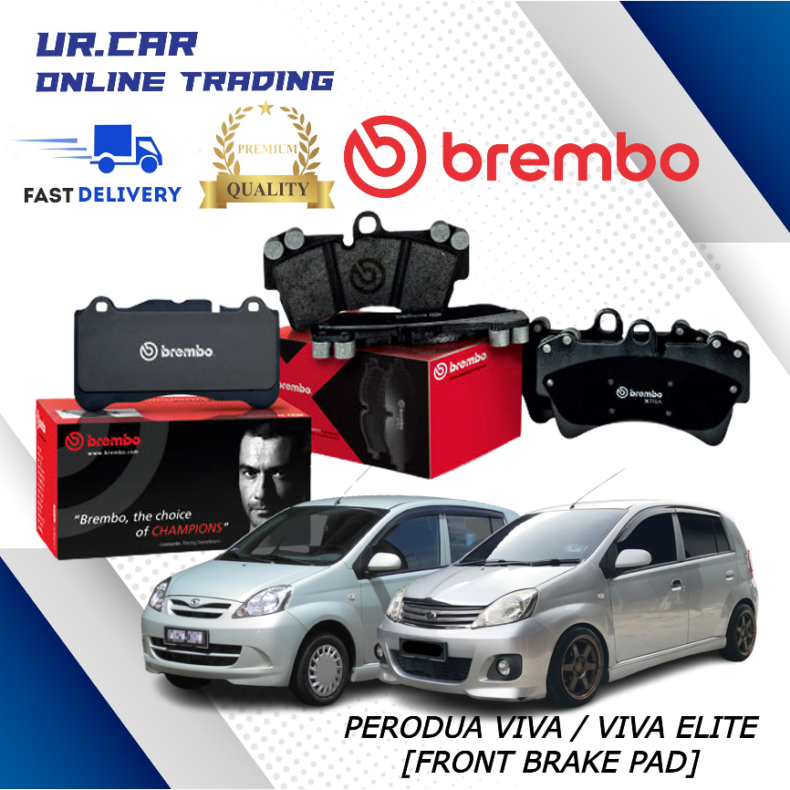 BREMBO PERODUA VIVA , VIVA ELITE BRAKE PAD FRONT (DEPAN) 100% ORIGINAL ...