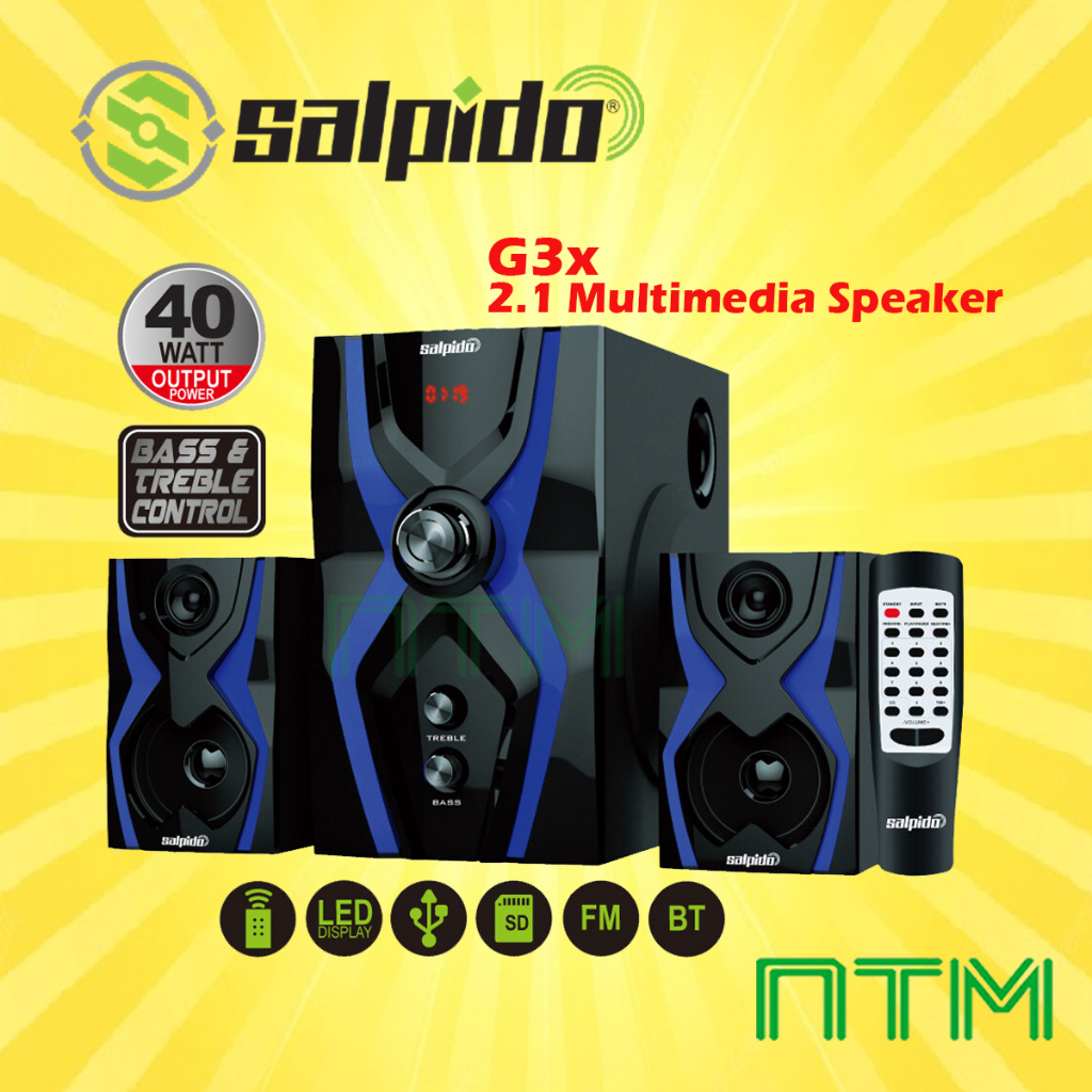 SALPIDO CONSOLE 3 - 5.1 CHANNEL MULTIMEDIA BLUETOOTH SPEAKER 78W BASS ...