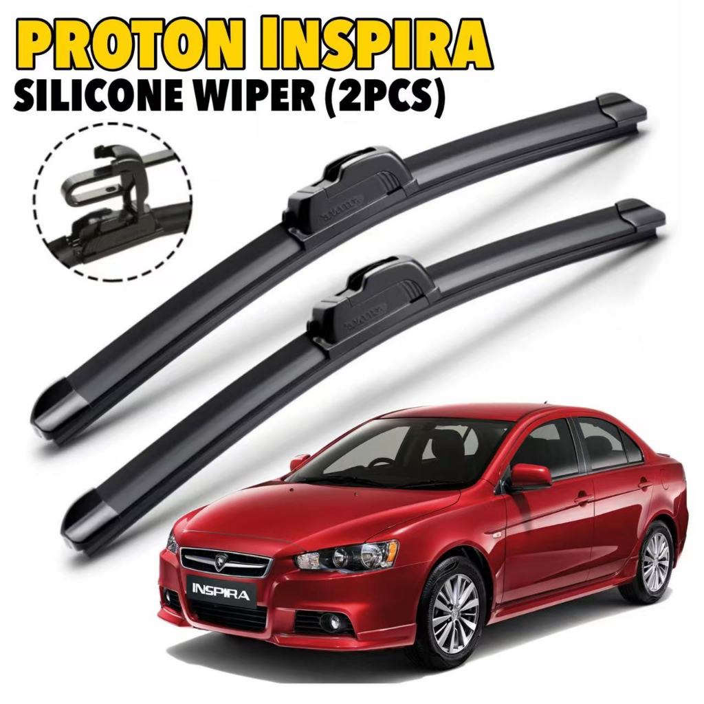 【2Pcs】Proton Inspira Front Windscreen Wiper Inspira Silicone Soft Wiper ...