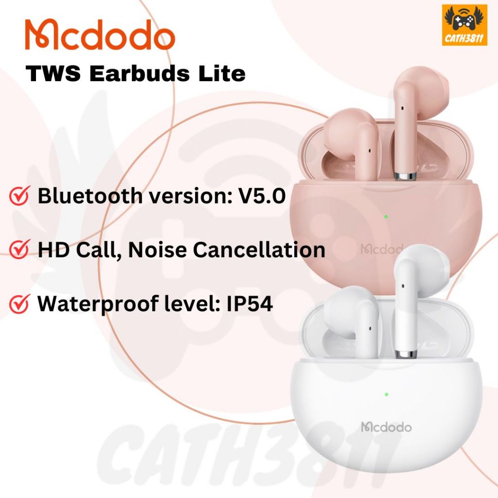 Mcdodo HP-803 TWS Earbuds Lite Bluetooth Earphones Stereo Wireless 5.1 IPX4 | Shopee Malaysia