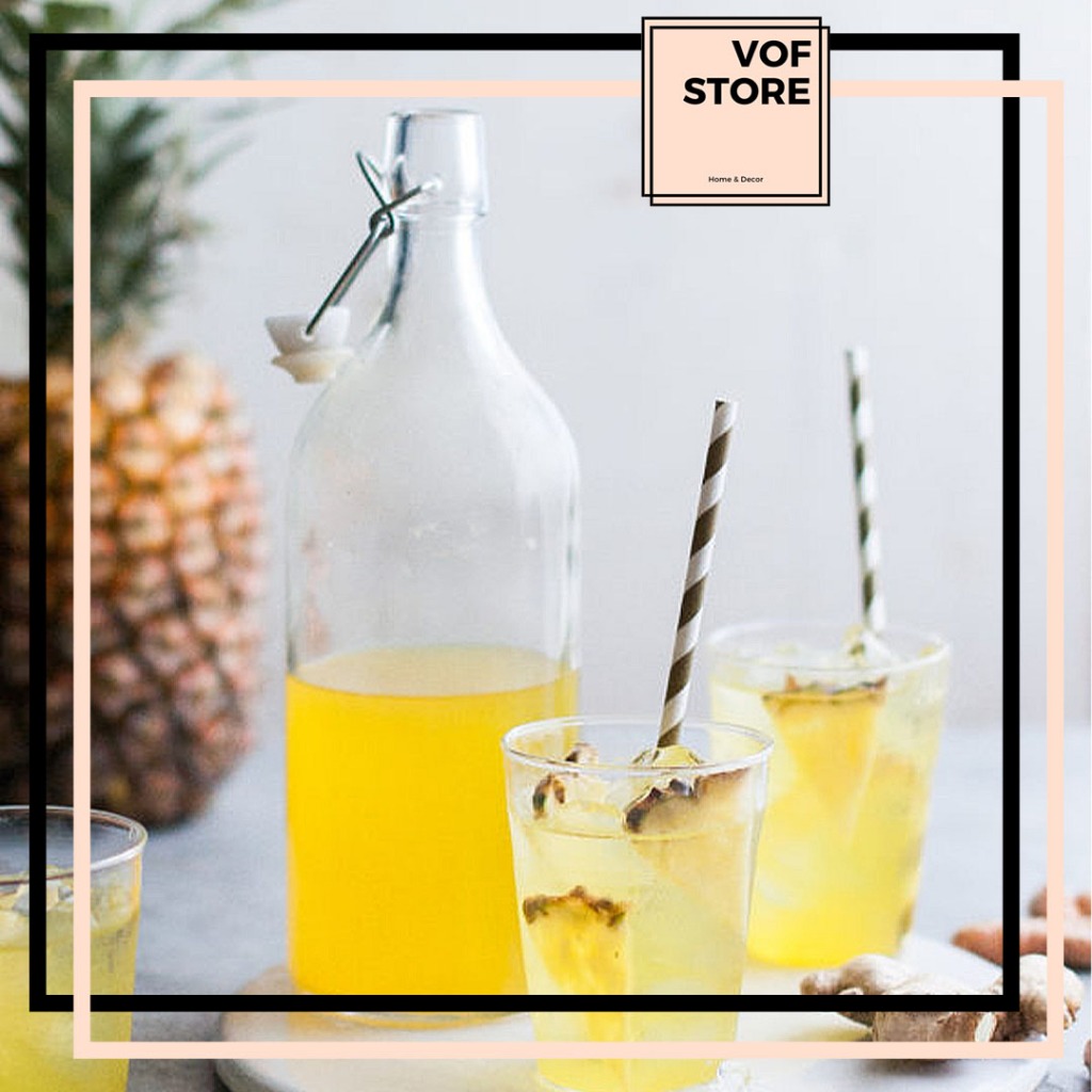 GLASS BOTTLE WITH STOPPER 1000ML 500ML GELAS BOTOL AIR BOTOL KACA WATER ...