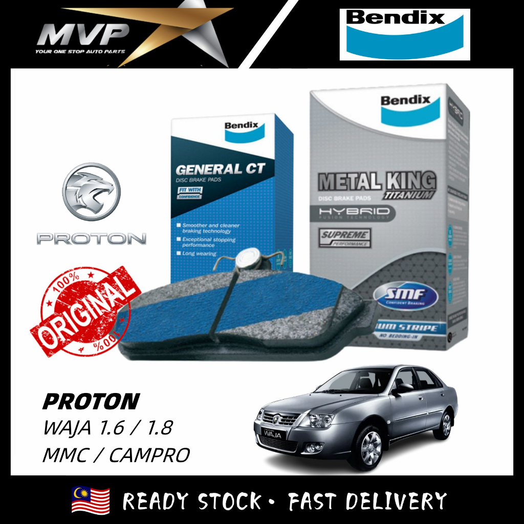 Original Bendix Brake Pad - Proton Waja 1.6 1.8 MMC Campro Bendix Metal ...