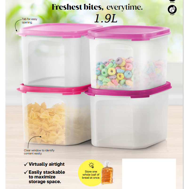 *2pcs*Tupperware Modular Mates Mini Rectangular II 1.9L Smart Keeper MM ...
