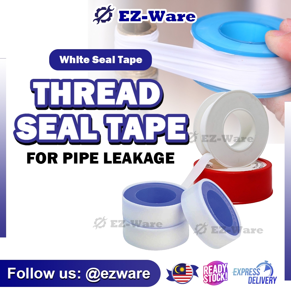 12mm X 0.75mm± [VIP/ISANO/BELLO] PTFE Thread Seal Tape For Pipe Leakage/ Pita Paip /White Seal ...