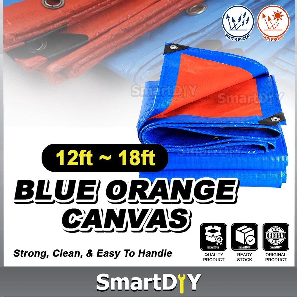 Blue Orange Water Resistance Waterproof Flexible Sheet Canvas Tarpaulin ...