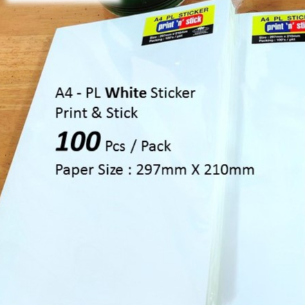 A4 Self Adhesive - A4 Label Sticker Paper (100 sheets/pack) / A4 PL ...