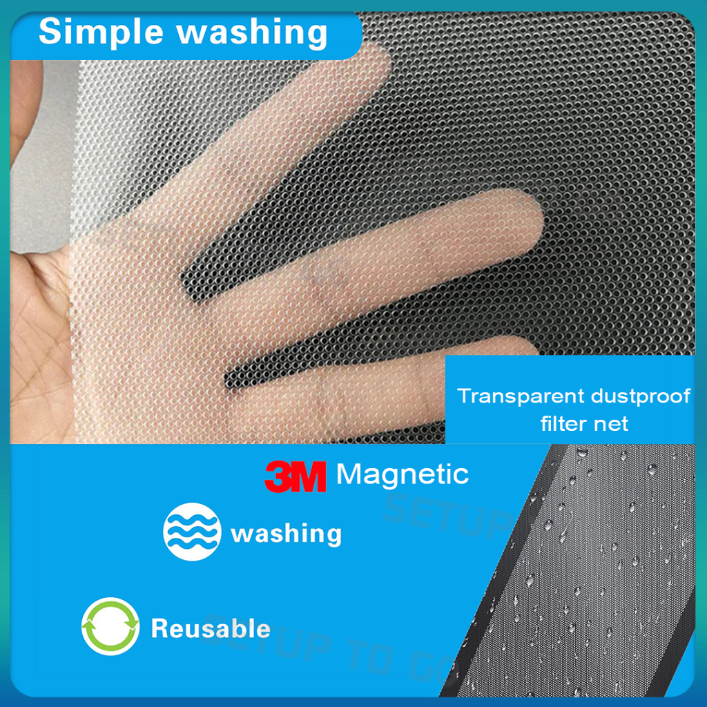 DIY CUSTOM SIZE Computer Mesh PVC PC Case Fan Cooler Black Dust Filter ...