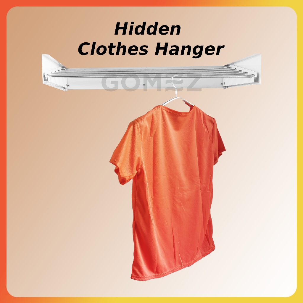 GOMEZ Stainless Steel Hidden Clothes Hanger / Towel Rack / Clothes ...