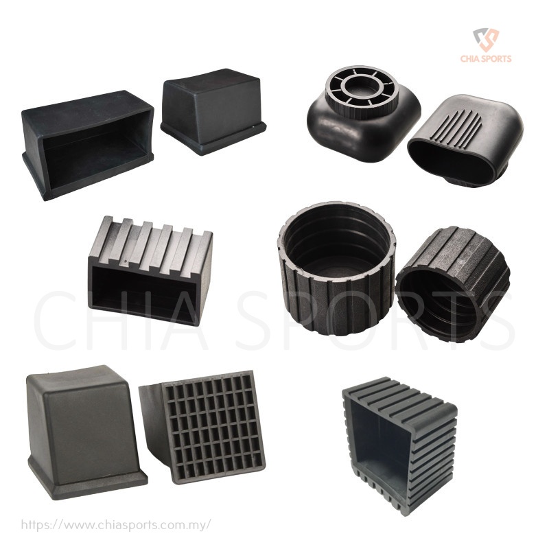 Rubber End Cap Protector Bottom Foot Rubber Square Base Cover Gym ...