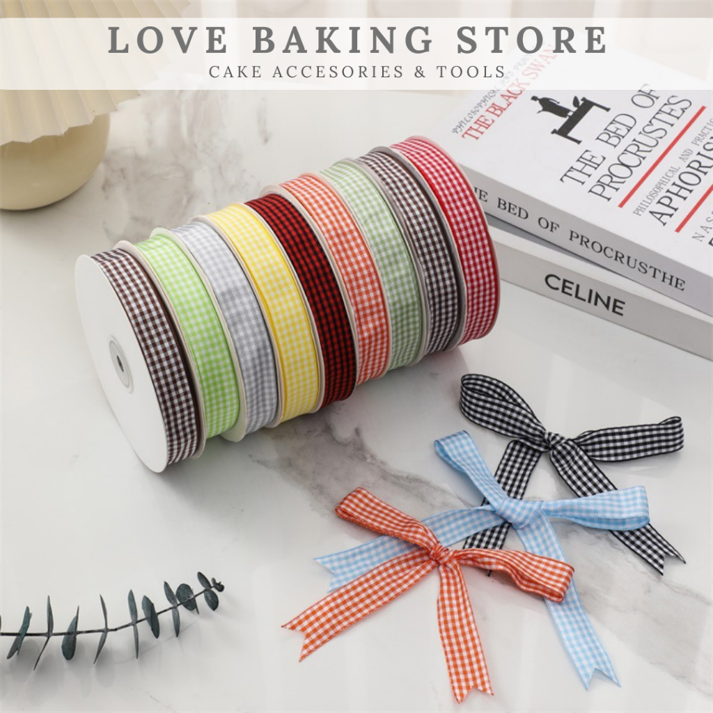 LBS • Ribbon 45M｜INS Style Grid Ribbon Handmade Doorgift Wrapping ...