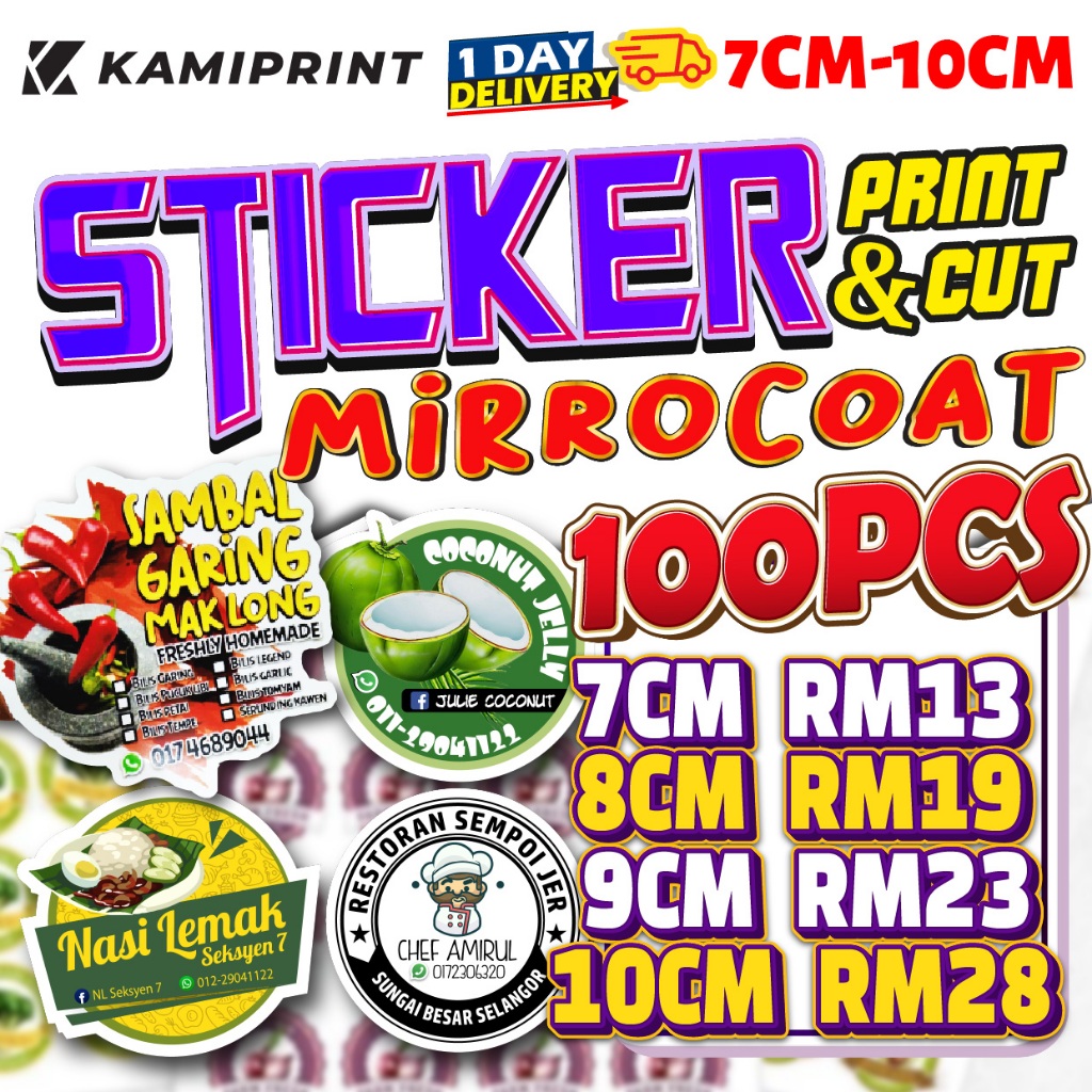 [ 100 PCS ] LARGE SIZE STICKER PRODUCTS @ STICKER PRODUK @ STICKER ...