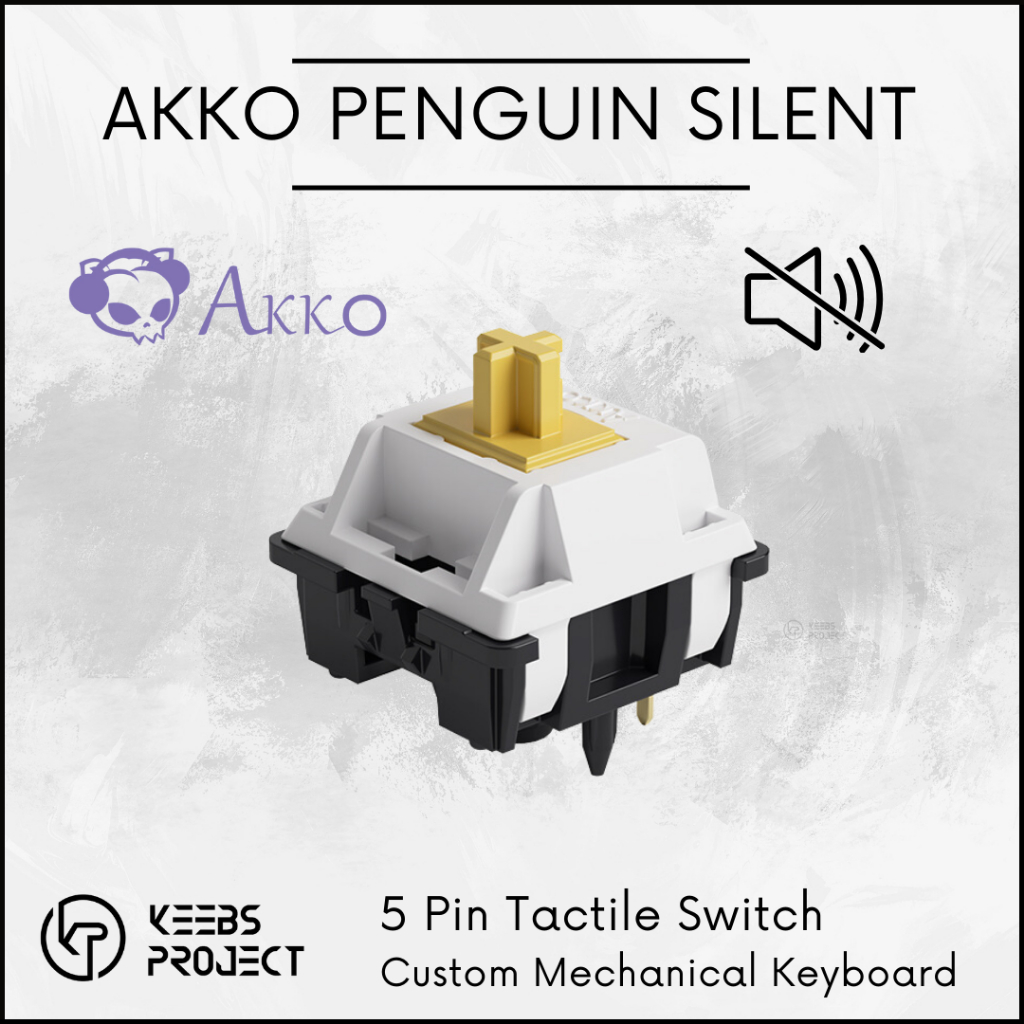 [Ready Stock] New Akko Penguin Silent Switch 5pin Tactile Switches for ...