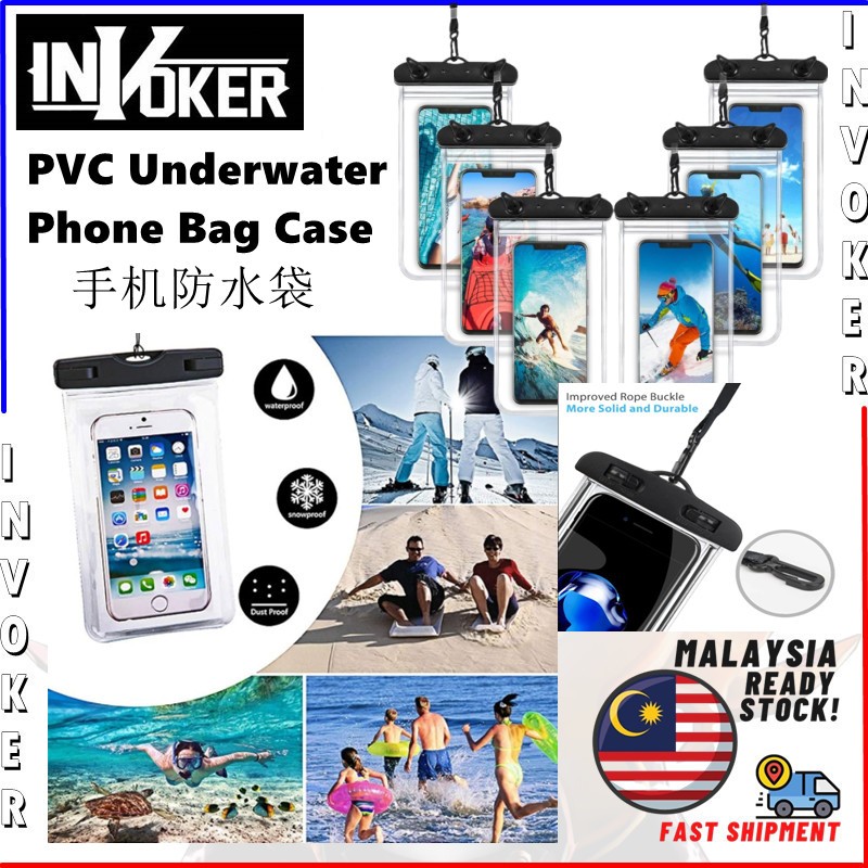 Waterproof Phone Holder Case Pouch Universal Handphone PVC Plastic Fon ...