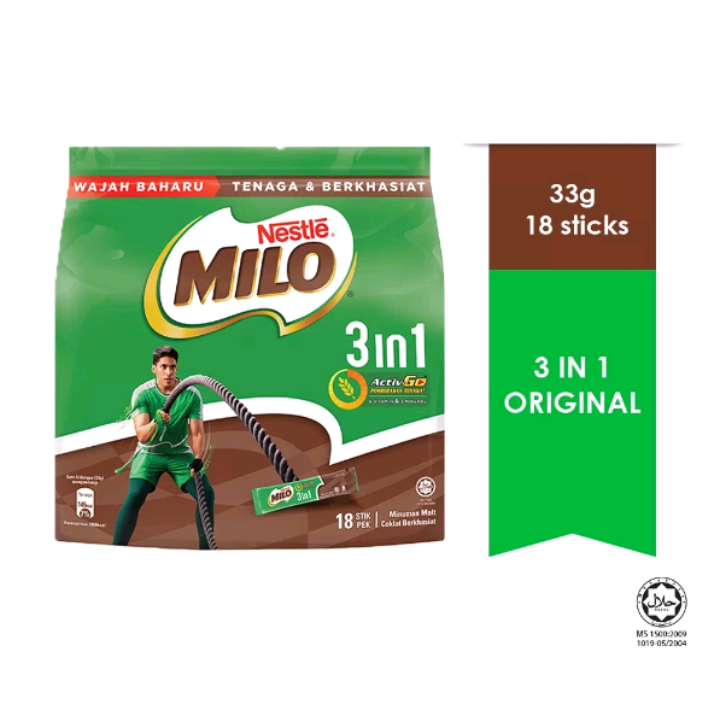 (CNY SPECIAL) Nestle MILO 3in1 33g/Activ go 1Kg Original Hot Cold ...