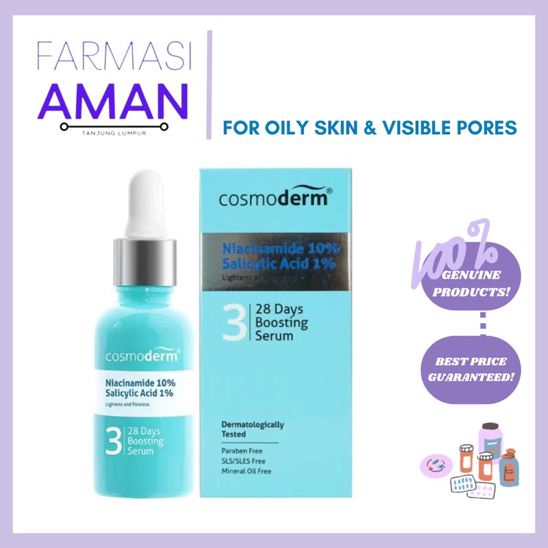 Cosmoderm Niacinamide + Salicylic Acid 28 Days Boosting Serum (15ml ...
