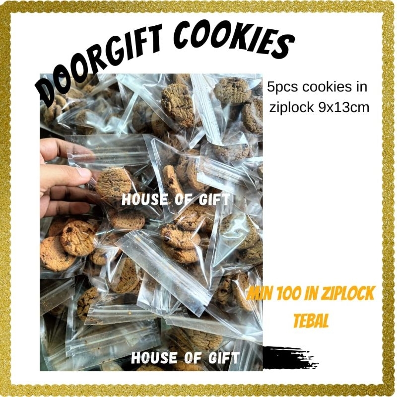 Doorgift Chocochip 100 pax Plastik Ziplock Clear door Gift kahwin ...