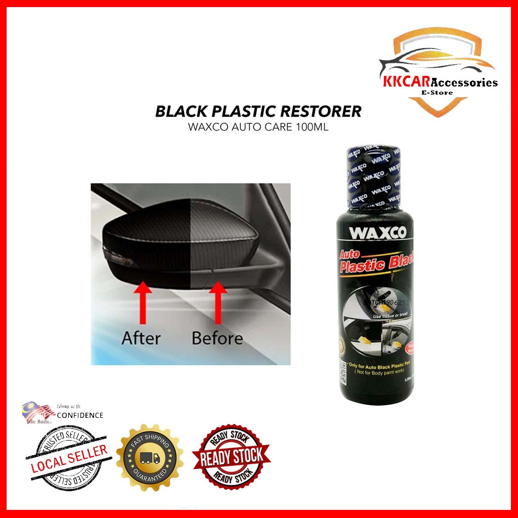 Waxco Black Car Plastic Restore Rubber Auto Restorer Bumper Color ...