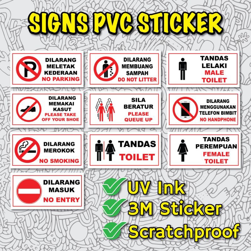 Sticker Signage Murah Kalis Air | Shopee Malaysia