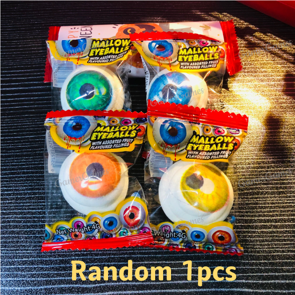 Halloween Lollipop Candy Eye Gummy Pumpkin Soft Gummy Monster Lollipop ...