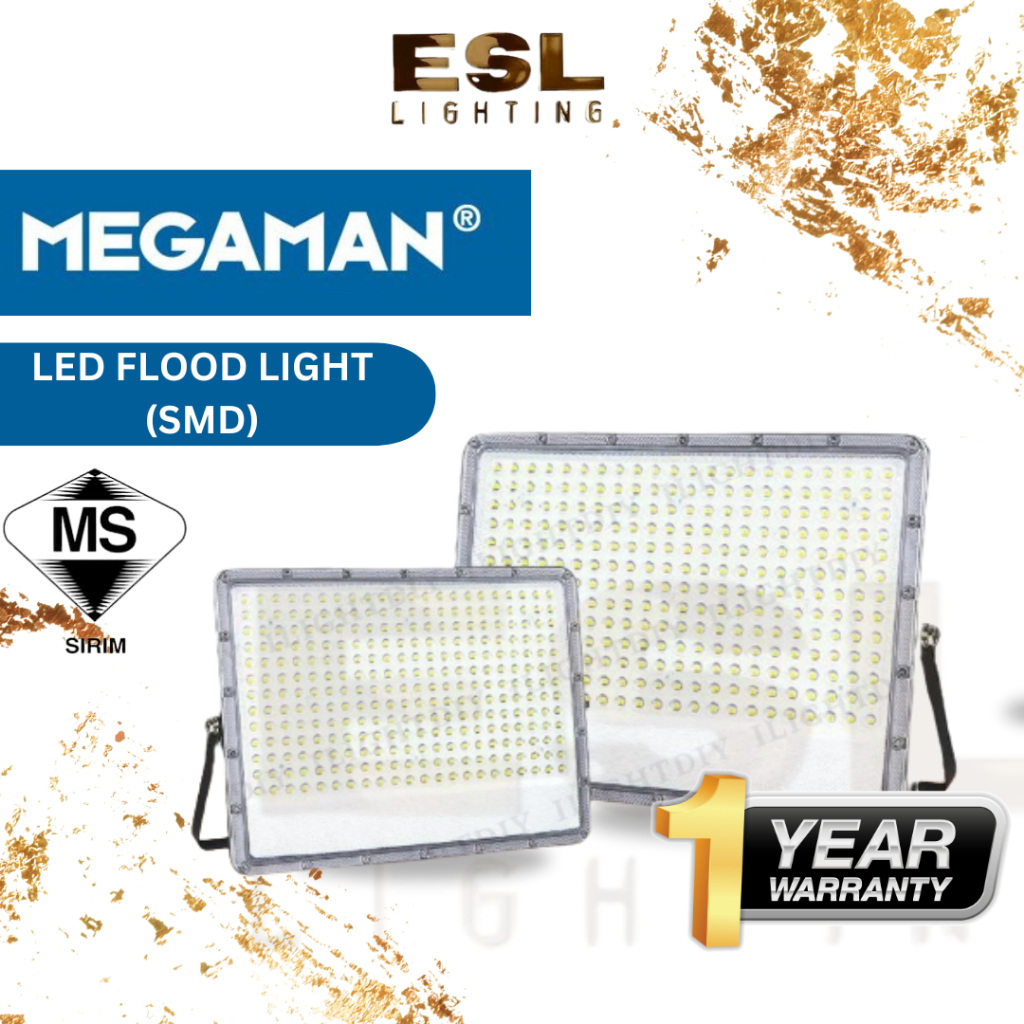 ESL LIGHTING MEGAMAN 100W/150W/200W LED Flood Light ZDL3022 IP65 ...