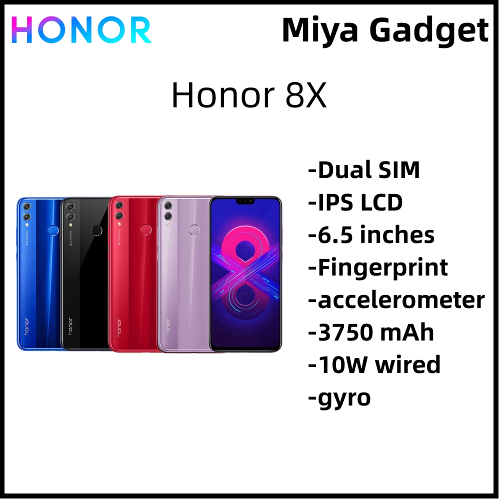 Honor 8X (6GB RAM + 128GB ROM) Dual Camera LTE Original Smartphones ...