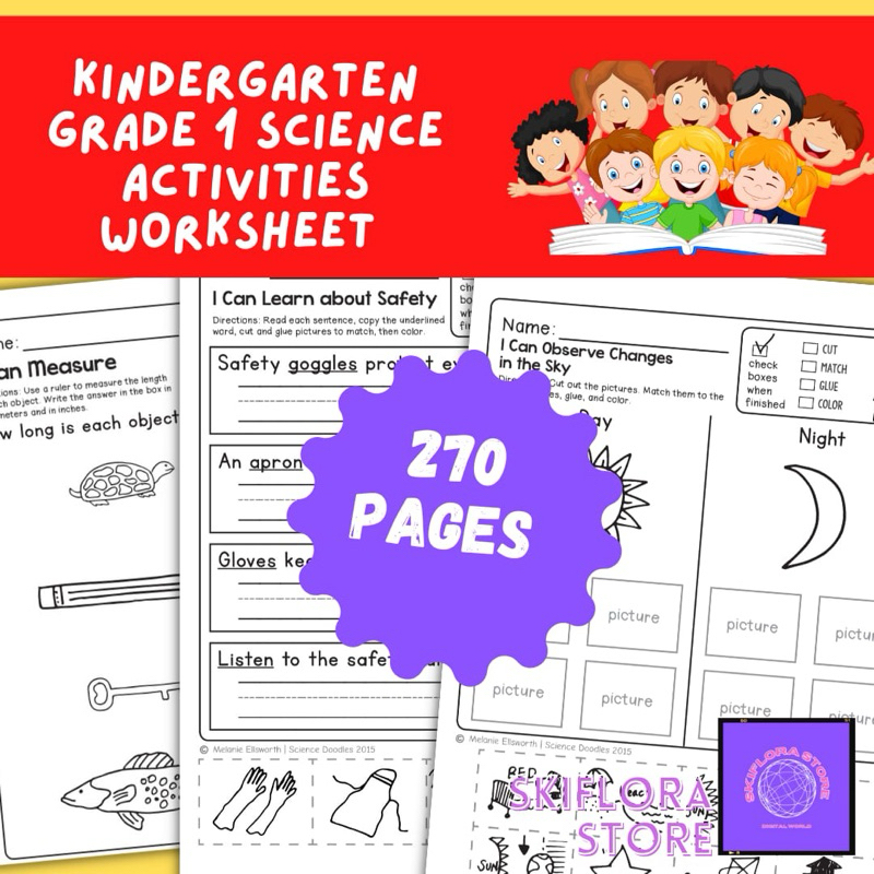 [SS226] Kindergarten Grade 1 Science Activities Worksheets Printable ...