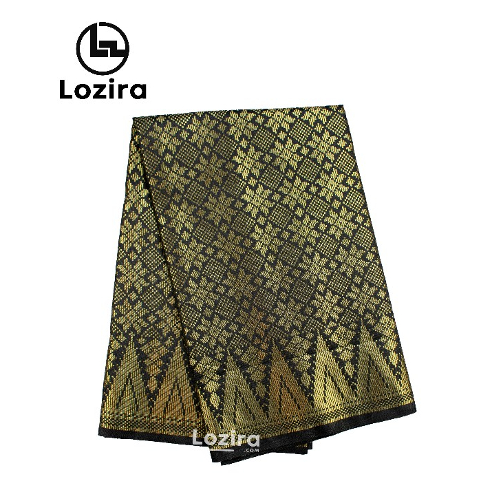 Sampin Songket Exclusive Hitam Emas / Black Gold / 2 Meter Siap Jahit ...
