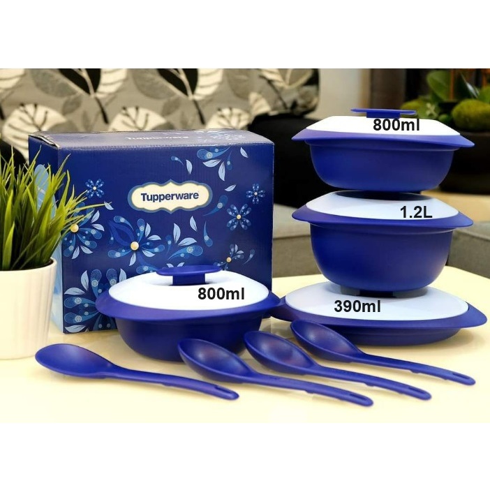 Royale Blue petit Set Tupperware(4pcs) | Shopee Malaysia