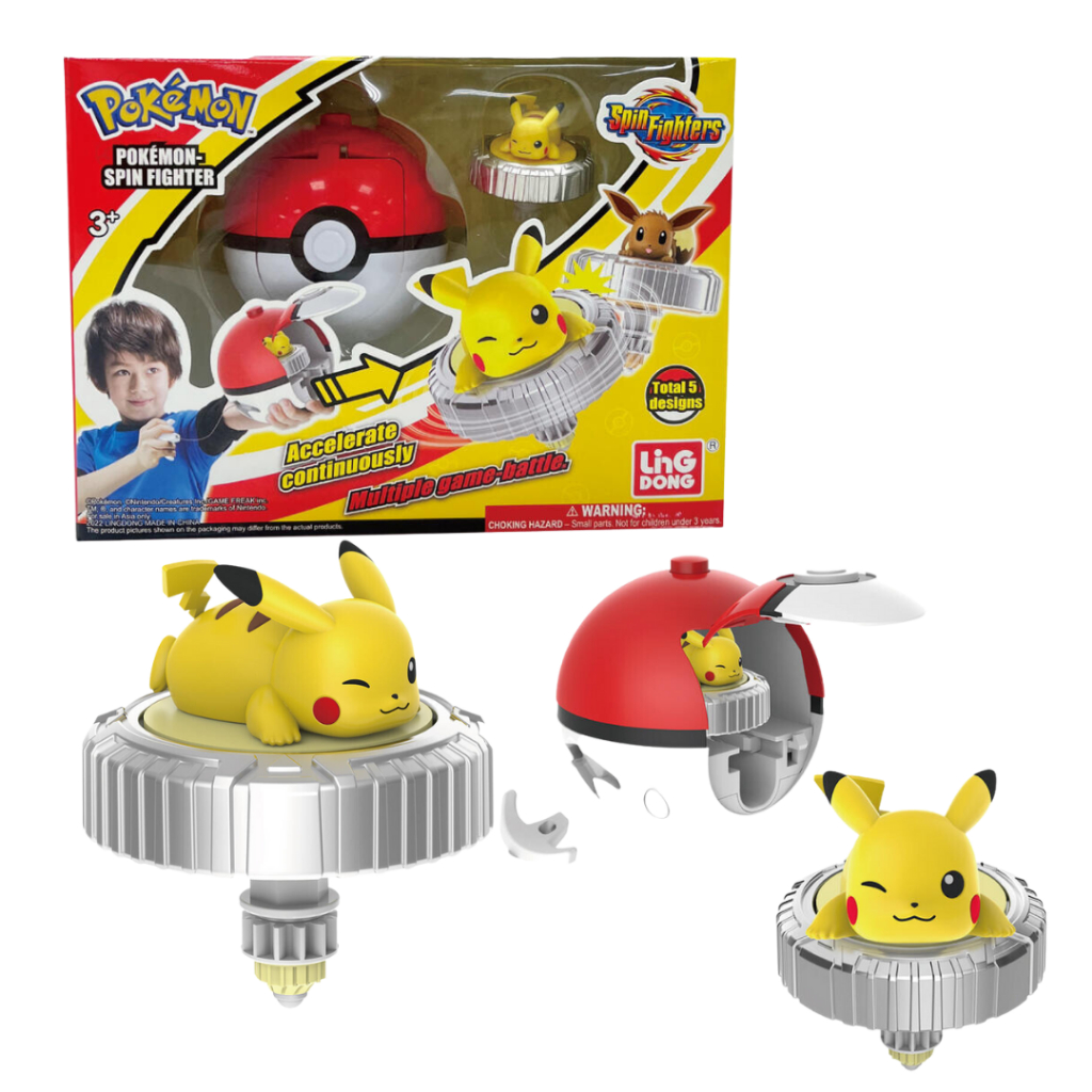 Ling Dong Pokemon - Spin Fighter - Pikachu / Squirtle / Eevee / Mew ...